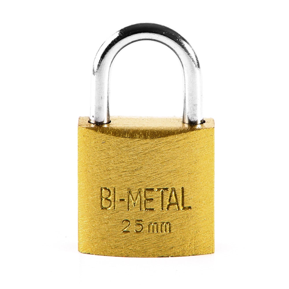 CANDADO HIERRO SOLIDO DORADO BM 25 | BI-METAL